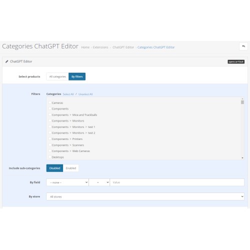 OpenCart - ChatGPT Editor
