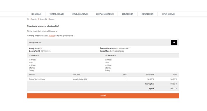 OpenCart - Order info Register And Guest / Order Success Page