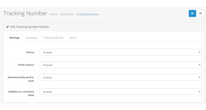 OpenCart - Order Tracking