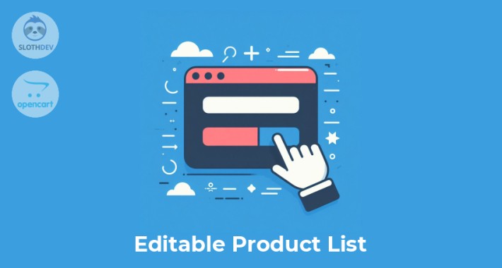 OpenCart - Editable Product List