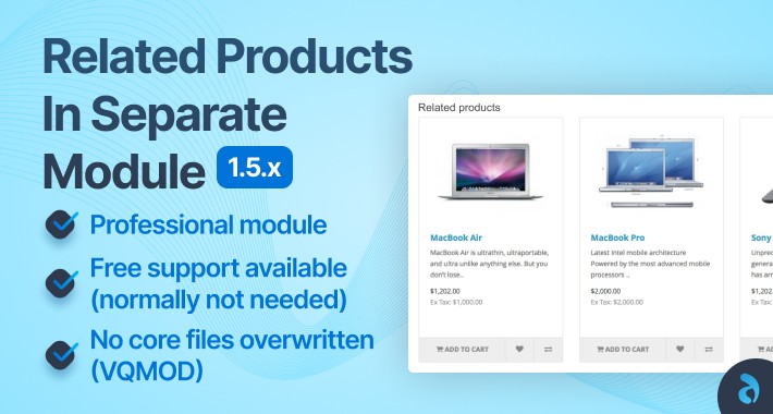 OpenCart - Related Products in separate module