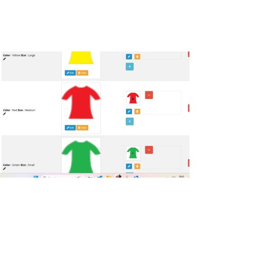 OpenCart - Option Image Manager