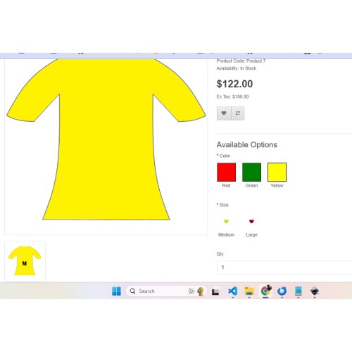 OpenCart - Option Image Manager
