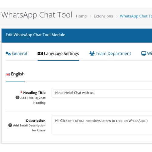 OpenCart - WhatsApp Chat Tool