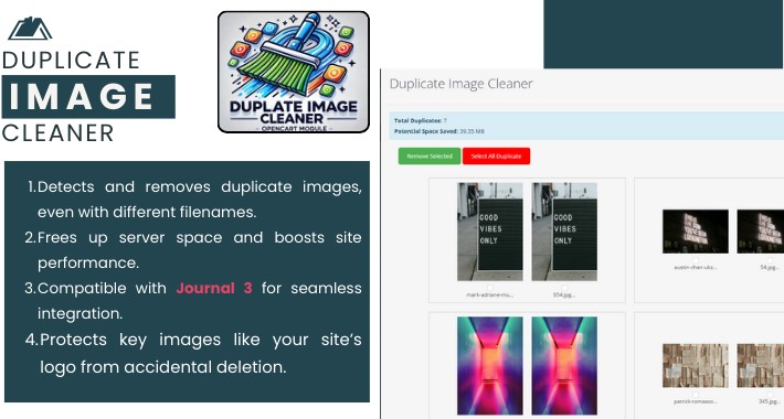 OpenCart - Duplicate Image Cleaner