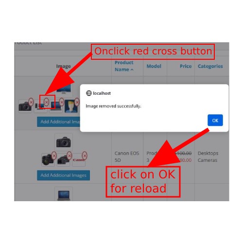 OpenCart - Advance Admin Quick Add - Remove Additional Image