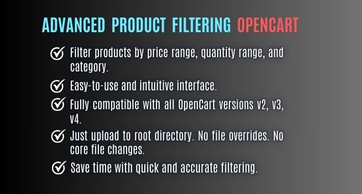 OpenCart - Admin Product Advance Filter