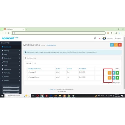 OpenCart - ocmodeditor