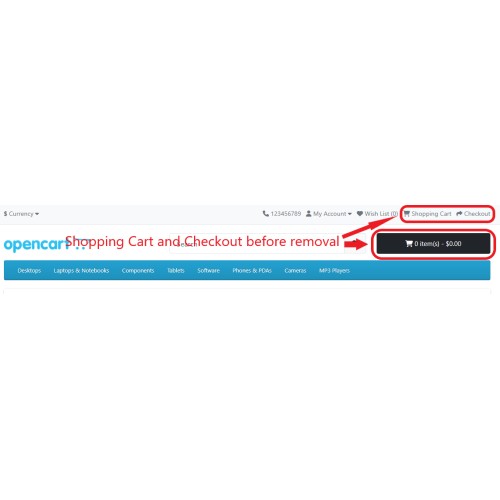 OpenCart - Remove Shopping Cart and Checkout - OpenCart 4.x