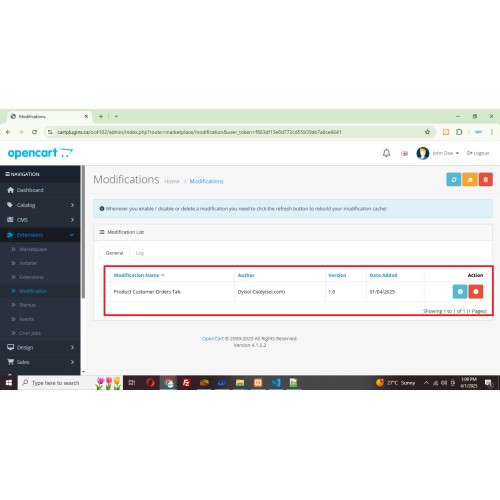 OpenCart - see order product wise or customer order history