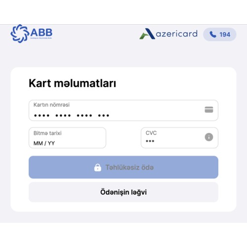 OpenCart - ABB Azərbaycan Beynəlxalq Bankı