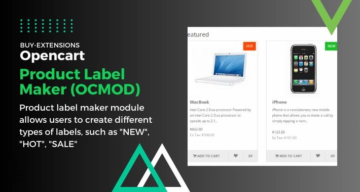 OpenCart - Opencart Product Label Maker (OCMOD)