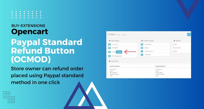 OpenCart - Opencart Paypal Standard Refund Button (OCMOD)