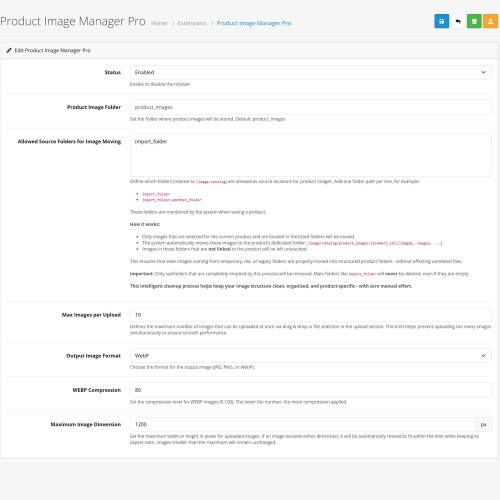 OpenCart - Product Image Manager PRO