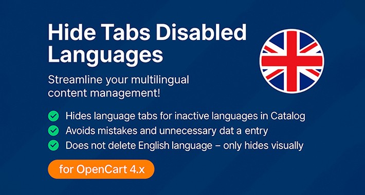 OpenCart - Hide Tabs Disabled Languages
