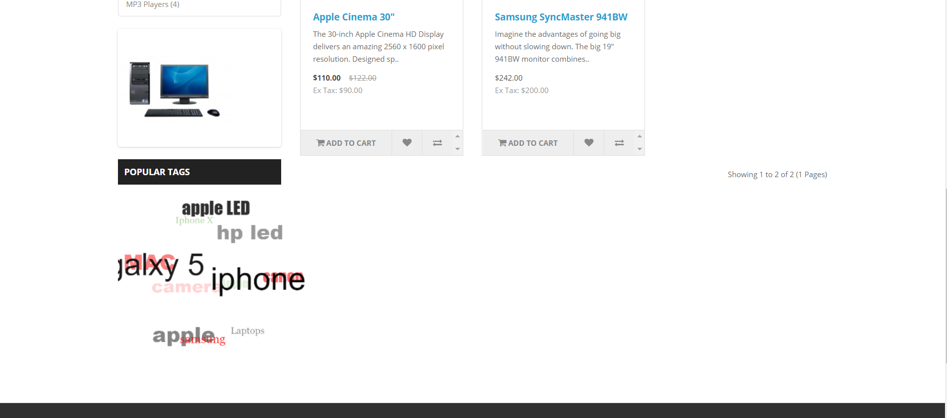 OpenCart - Product Tags Cloud in 3D View