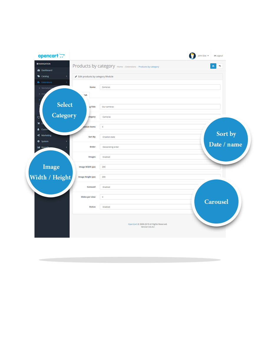 OpenCart - Products By Category