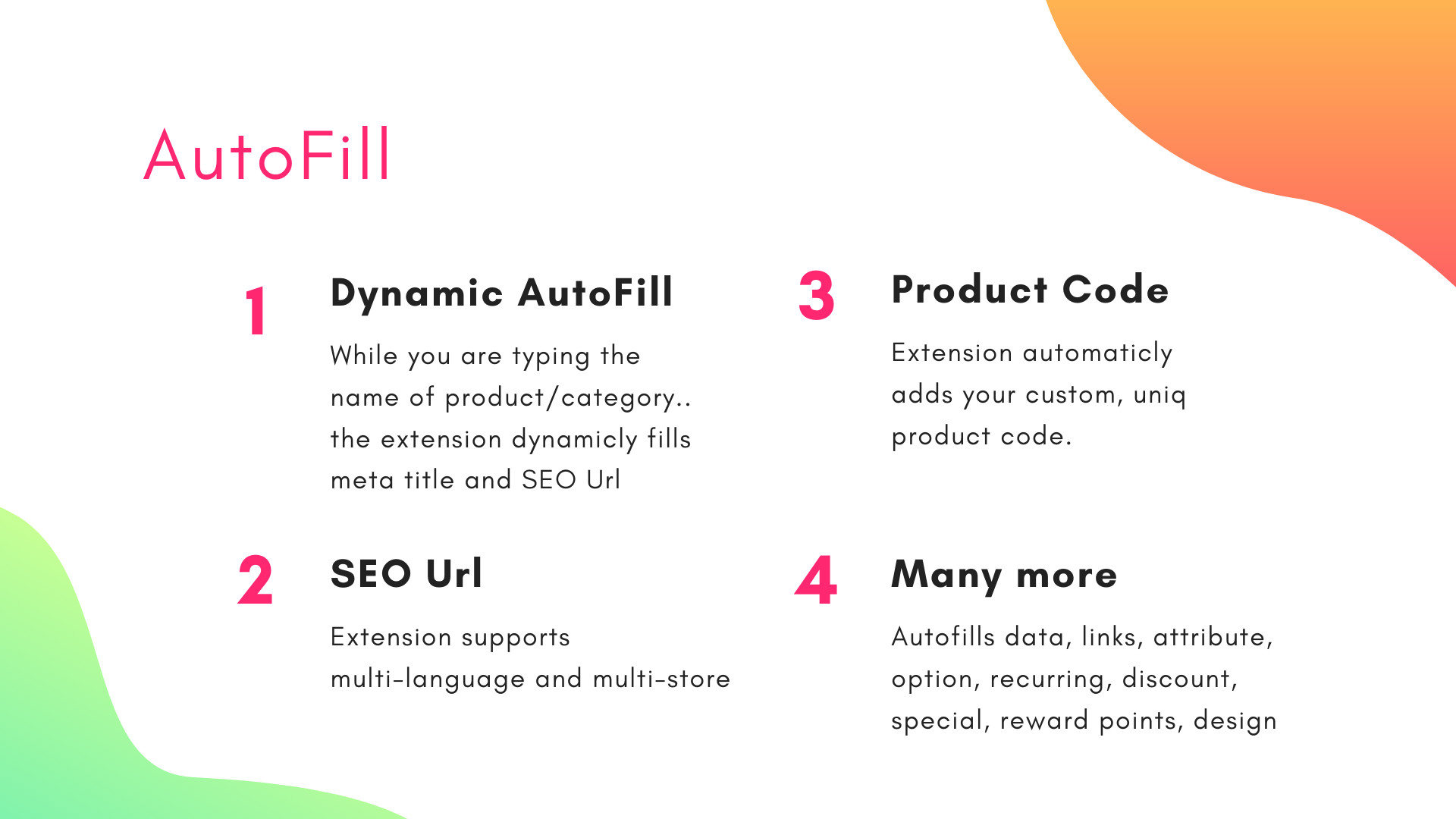 OpenCart Autofill MASS Bulk Update