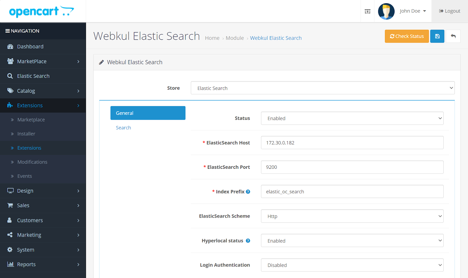 OpenCart - OpenCart Elasticsearch