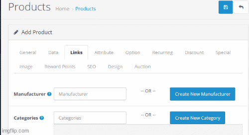 OpenCart Create All At One Place Product Category Manufacturer Options opencart-create-all-at-one-place-product-category-manufacturer-options