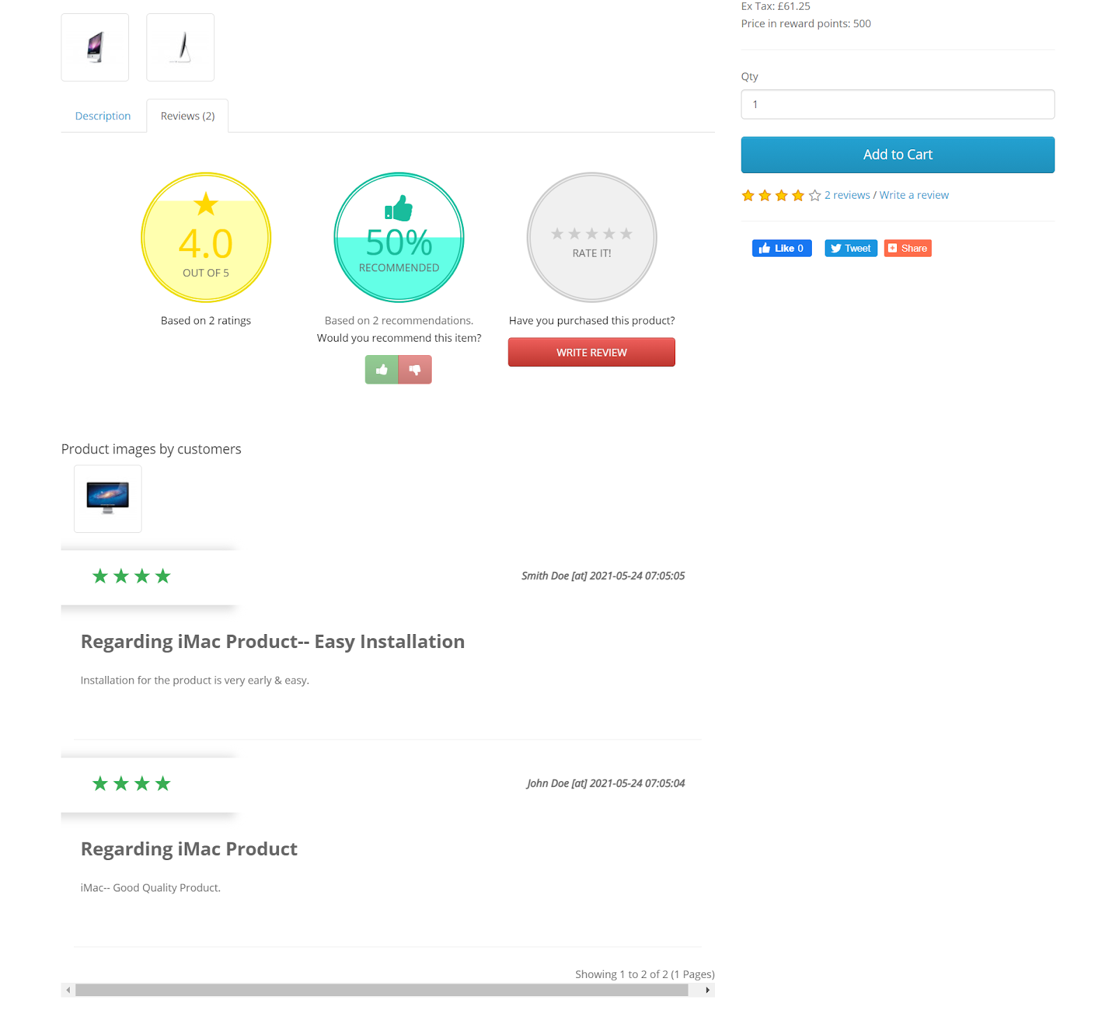 OpenCart - Opencart Advanced Review System