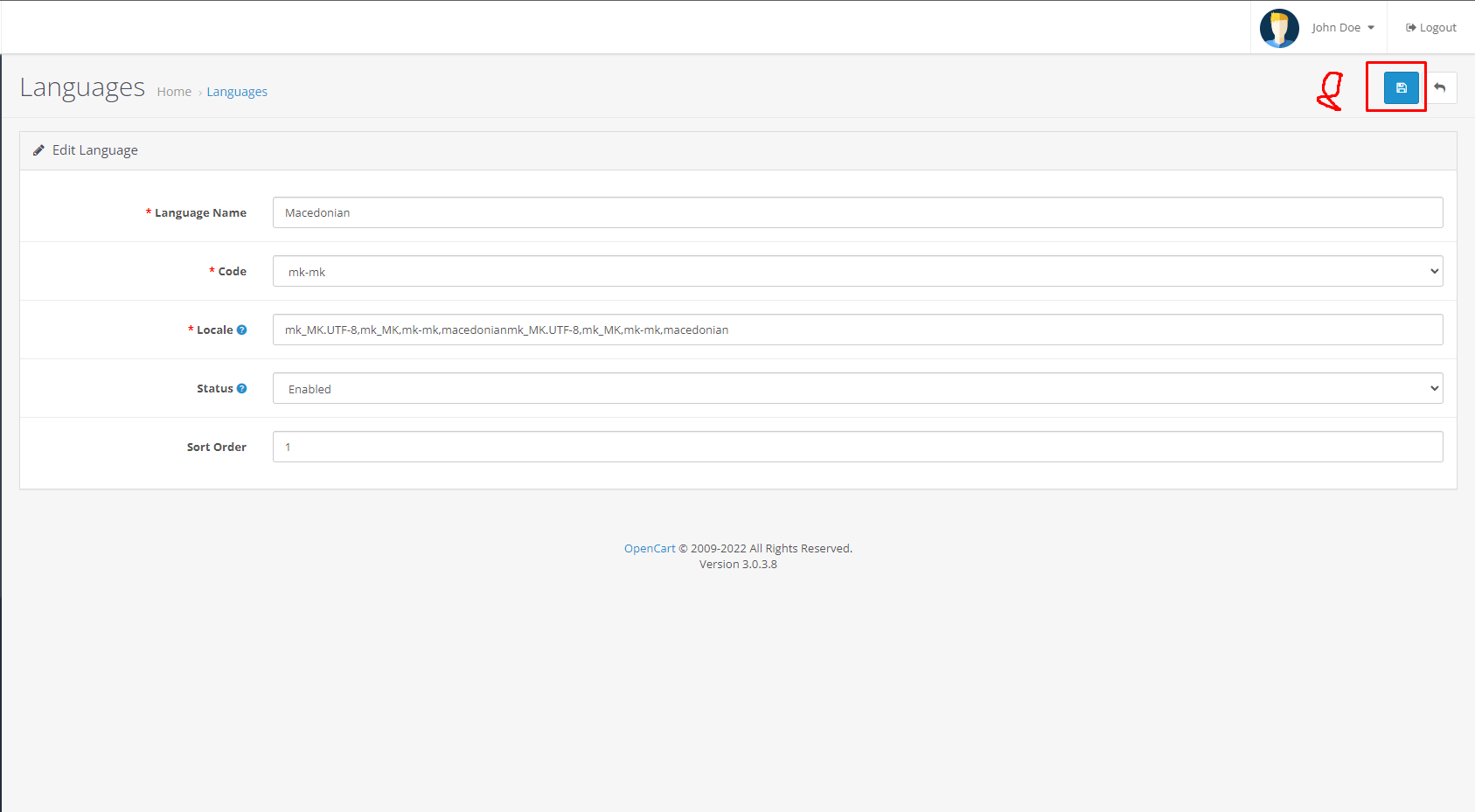 OpenCart - Macedonian Language Opencart 3.x.x.x