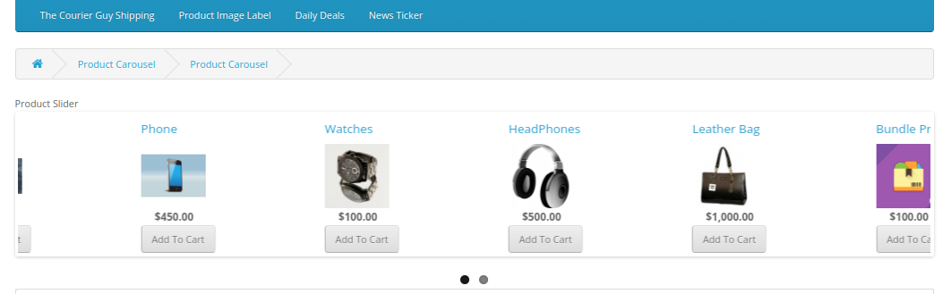 OpenCart - Opencart Product Carousel
