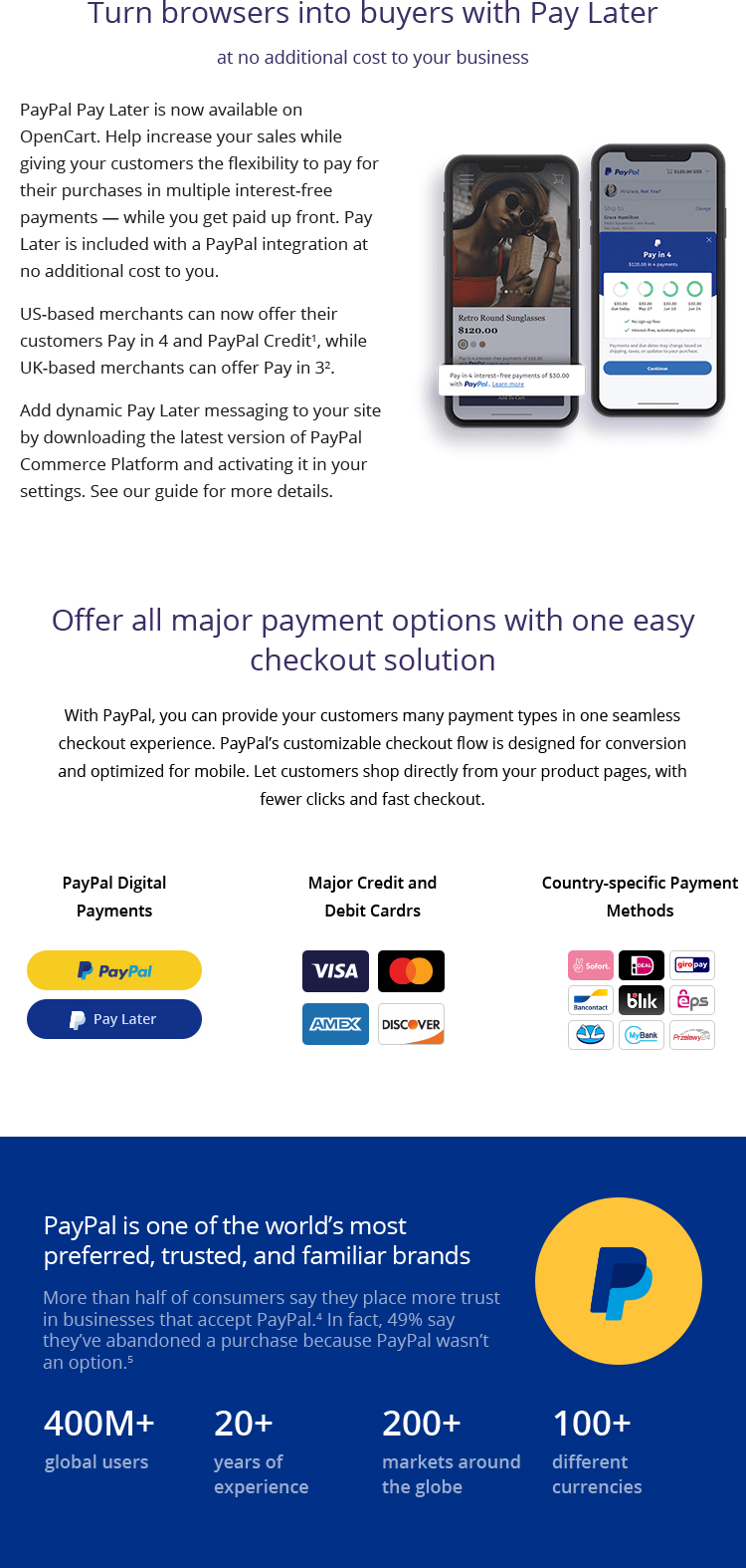 OpenCart - PayPal Commerce Platform Integration