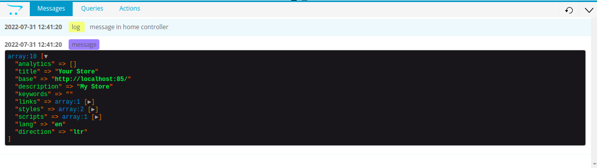 OpenCart - DebugBar + VarDumper for Opencart (Beta version)