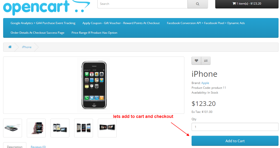 OpenCart - Order Details At Checkout Success Page