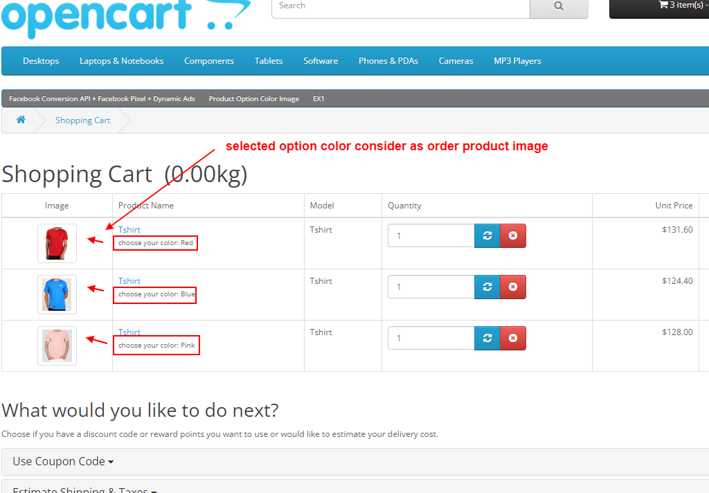 OpenCart - Product Option Color Image