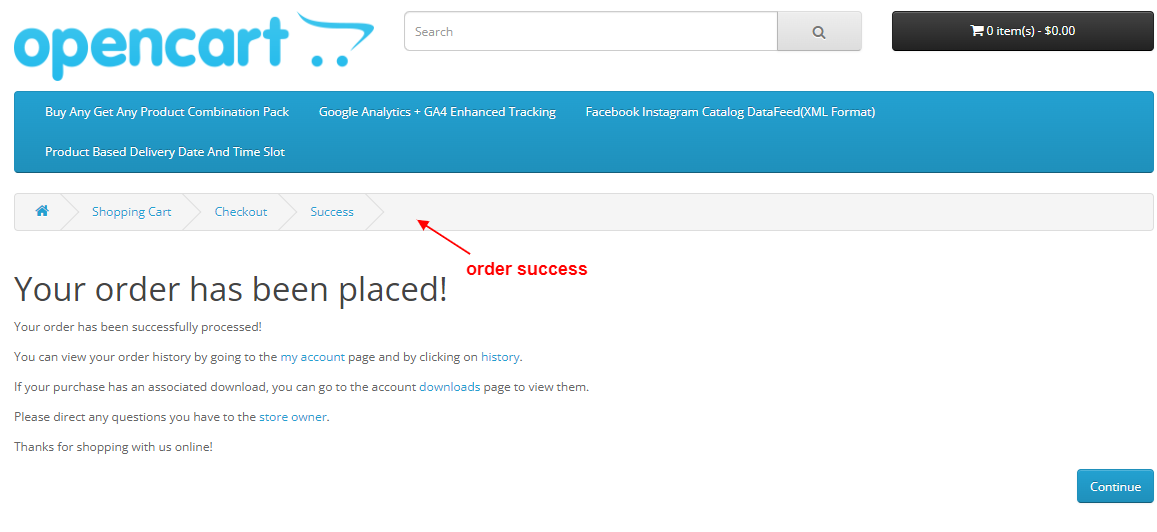OpenCart - Product Based Delivery Date And Time Slot