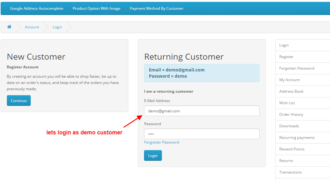 OpenCart - Payment Method By Customer