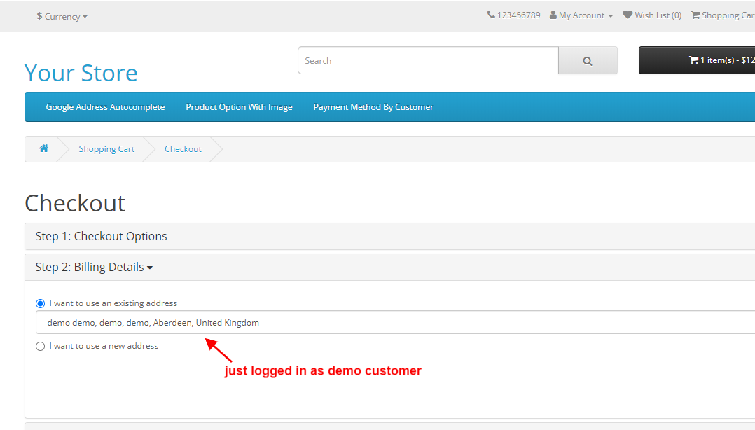 OpenCart - Payment Method By Customer