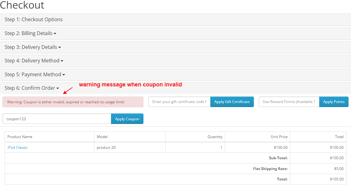 OpenCart - Apply Coupon - Gift Voucher - Reward Points At Checkout