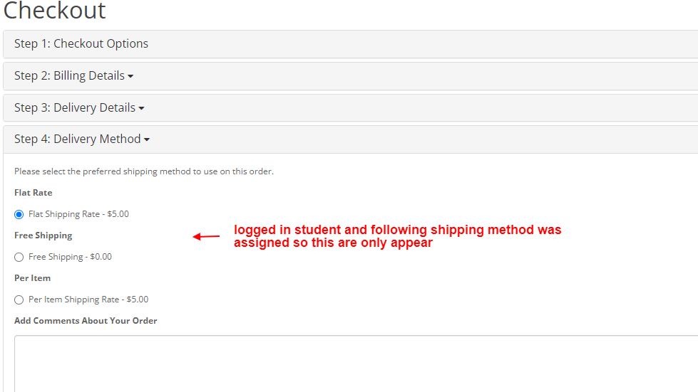 OpenCart - Shipping Method By Customer