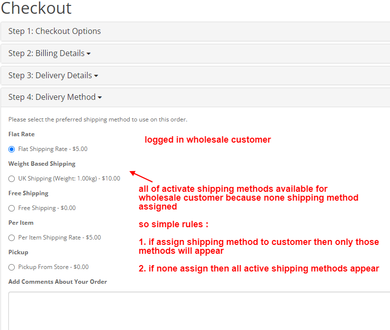 OpenCart - Shipping Method By Customer