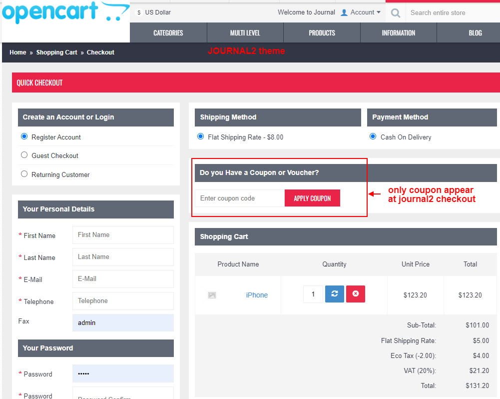 OpenCart - Remove Coupon,Rewards,Estimate Shipping,Gift Voucher At Cart
