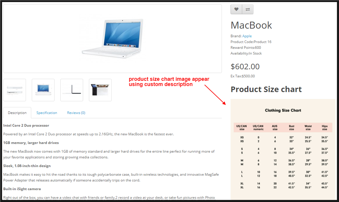 OpenCart - Product Custom Description