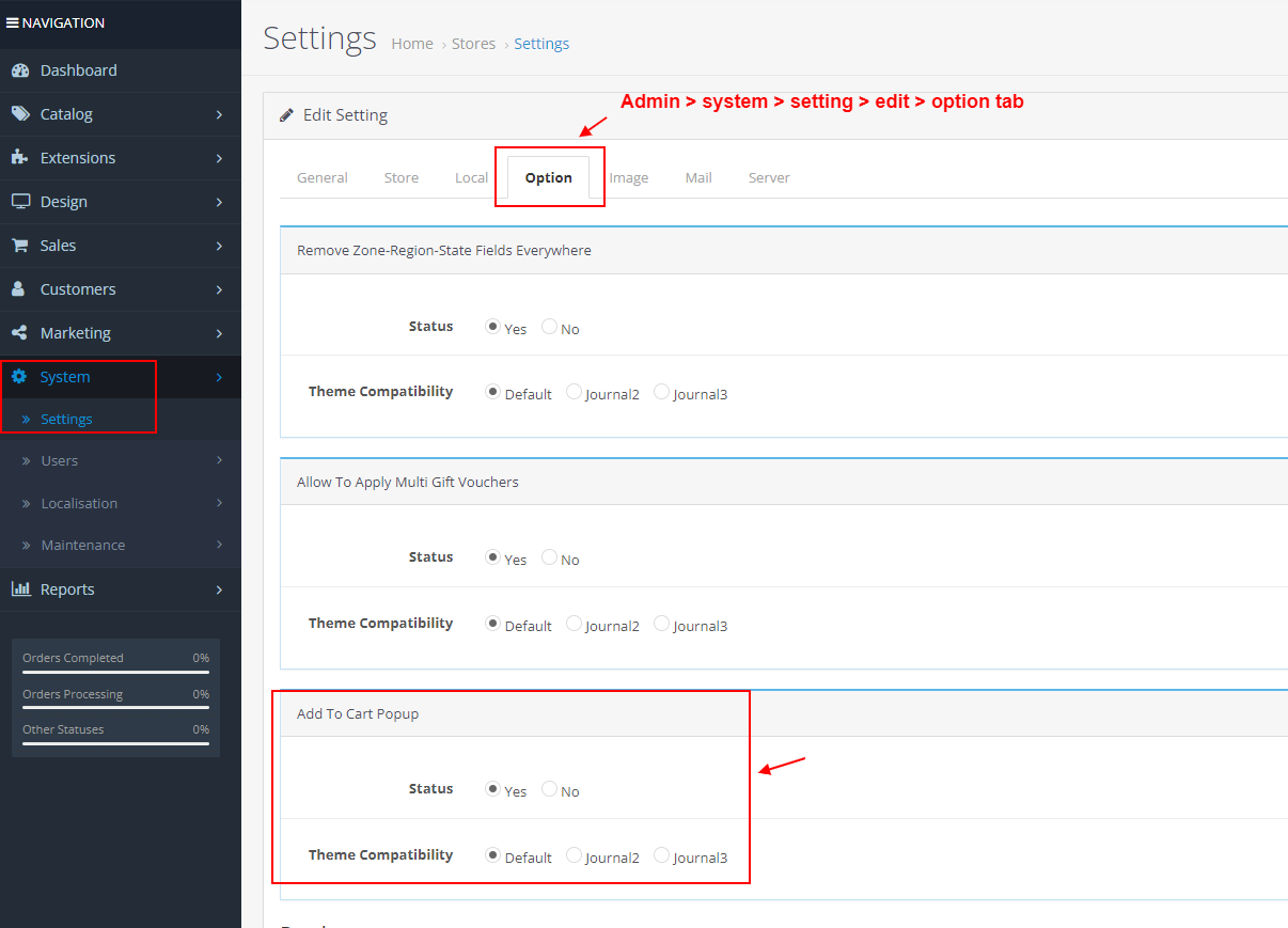 OpenCart - Add To Cart Popup