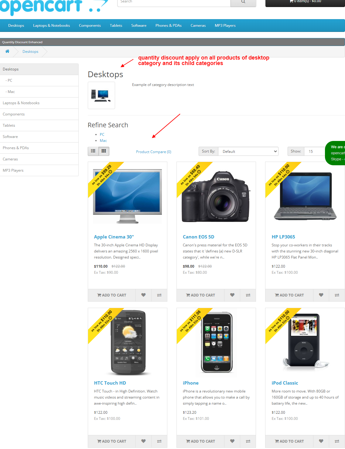 OpenCart - Quantity Discount Enhanced