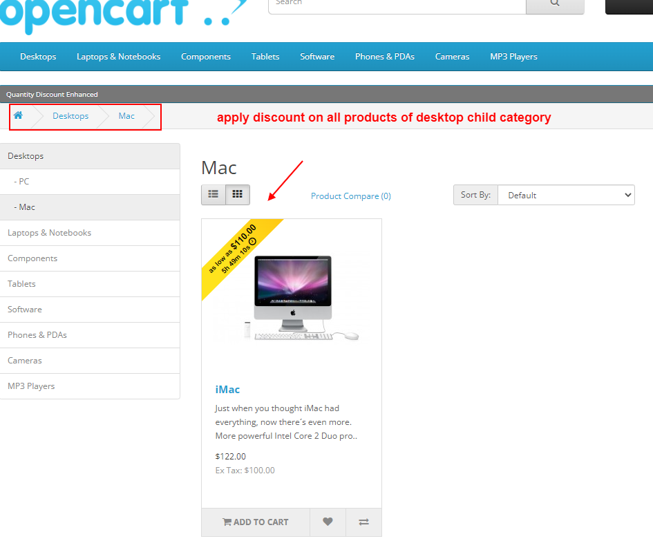 OpenCart - Quantity Discount Enhanced