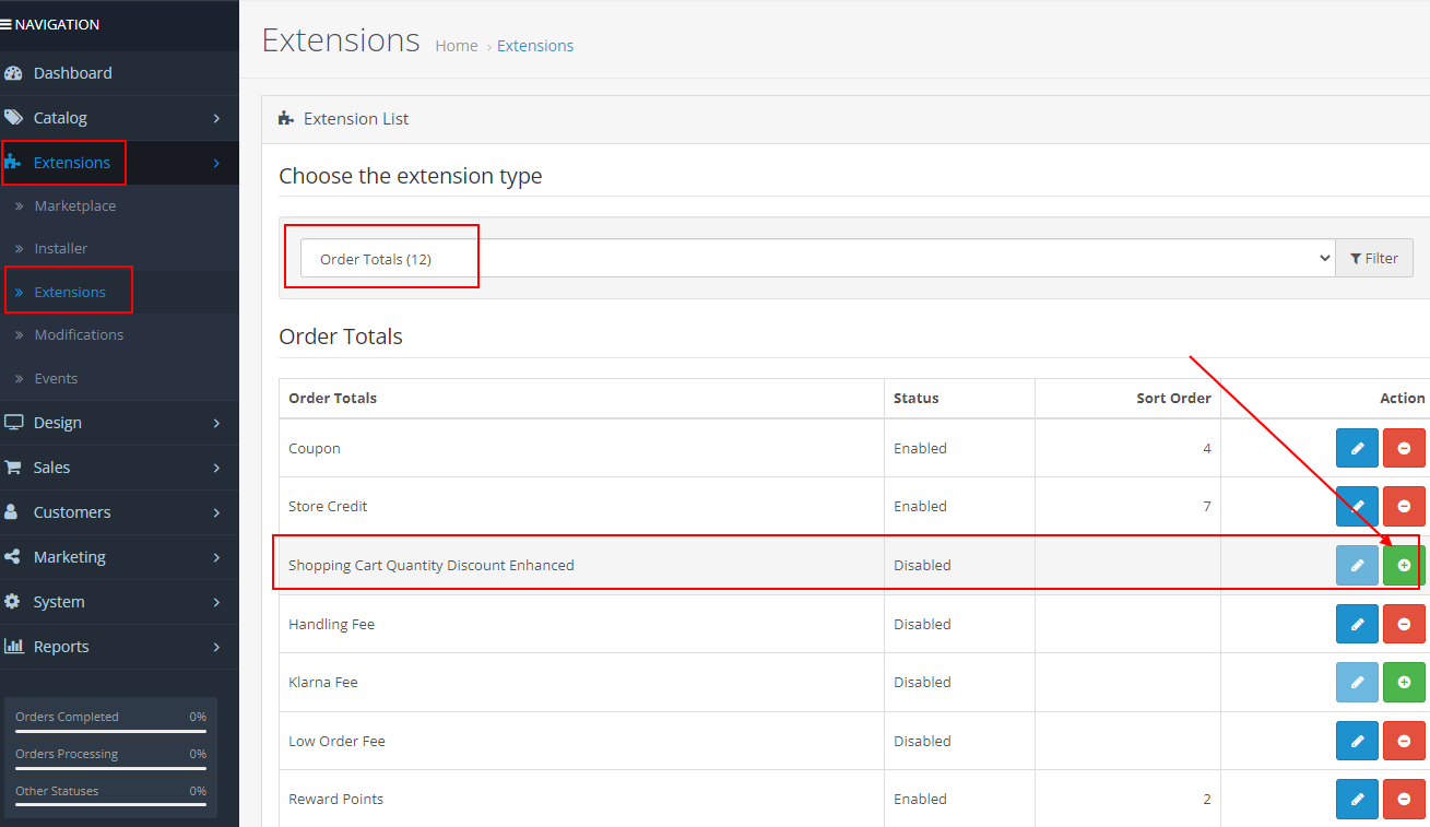 OpenCart - Shopping Cart Quantity Discount Enhanced