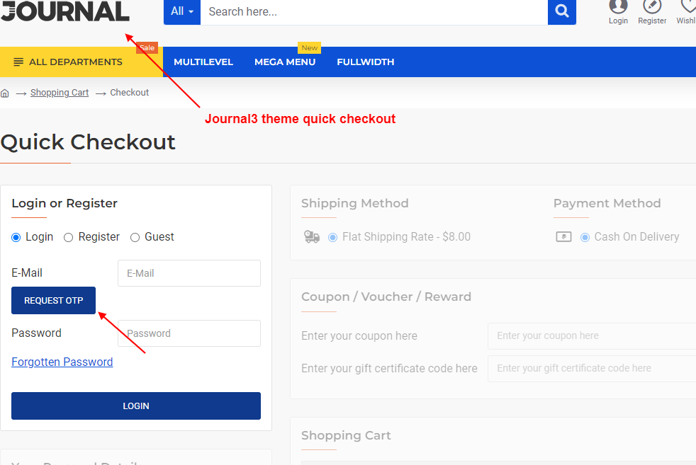 OpenCart - Signin Using Email OTP OpenCart - Signin Using Email OTP
