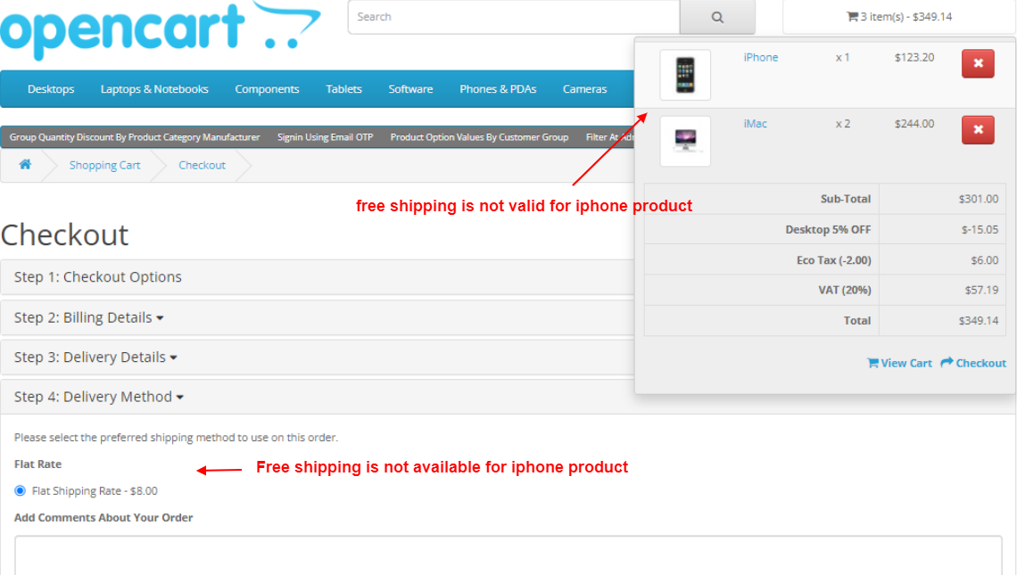OpenCart - Free Shipping For Individual Products
