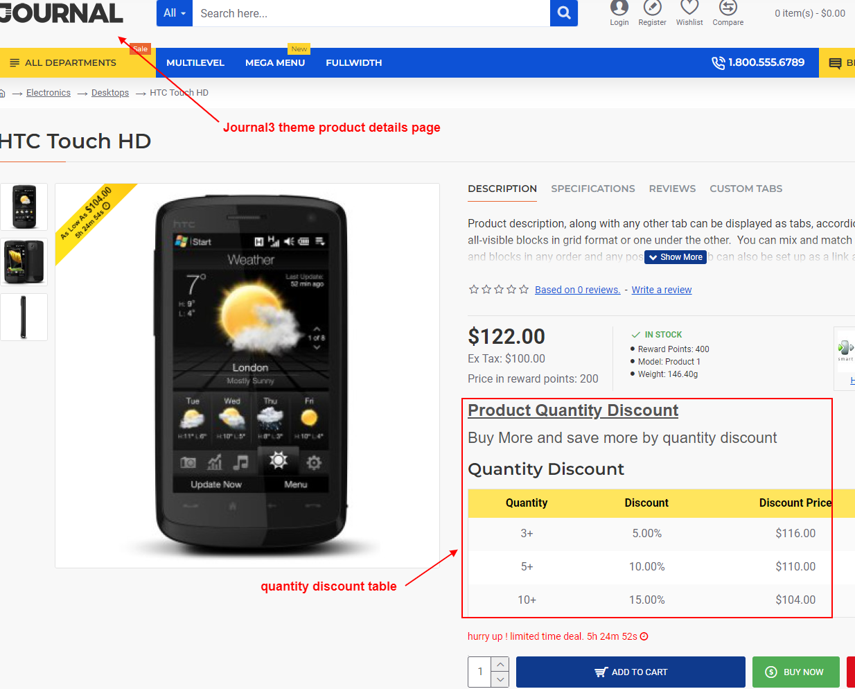 OpenCart - Product Quantity Discount Enhanced