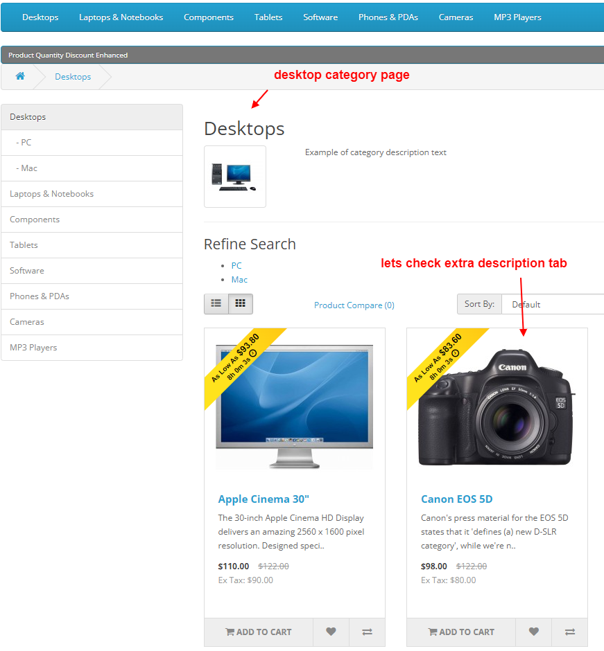 OpenCart - Product Extra Description Tab Enhanced