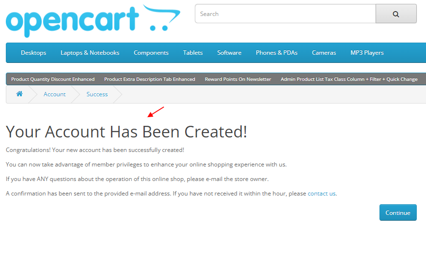 OpenCart - Reward Points On Newsletter