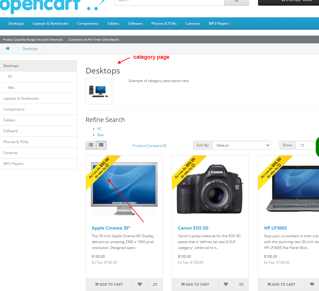 OpenCart - Product Quantity Range Discount Enhanced