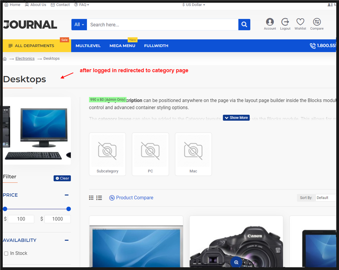 OpenCart - Redirect URL After Login And Logout
